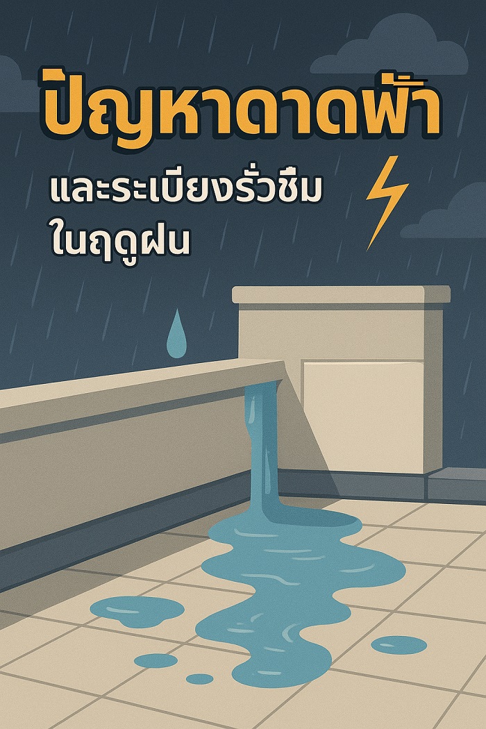 ปัญหาดาดฟ้าและระเบียงรั่วซึมในฤดูฝน ทำความเข้าใจก่อนเรียกช่างซ่อมแซม ...